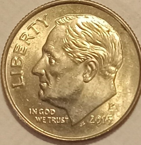 2015 P Roosevelt Dime Doubled Date, Repunched Mint Mark AU/BU Free ...