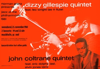 1961 Dizzy Gillespie John Coltrane Concert Poster Metal Fridge Magnet ...