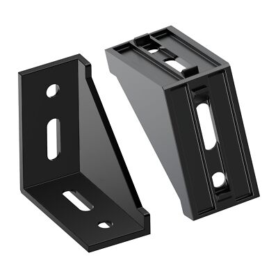 4pcs Black 4040 Series Inside Corner Bracket Gusset Aluminum L Bracket ...