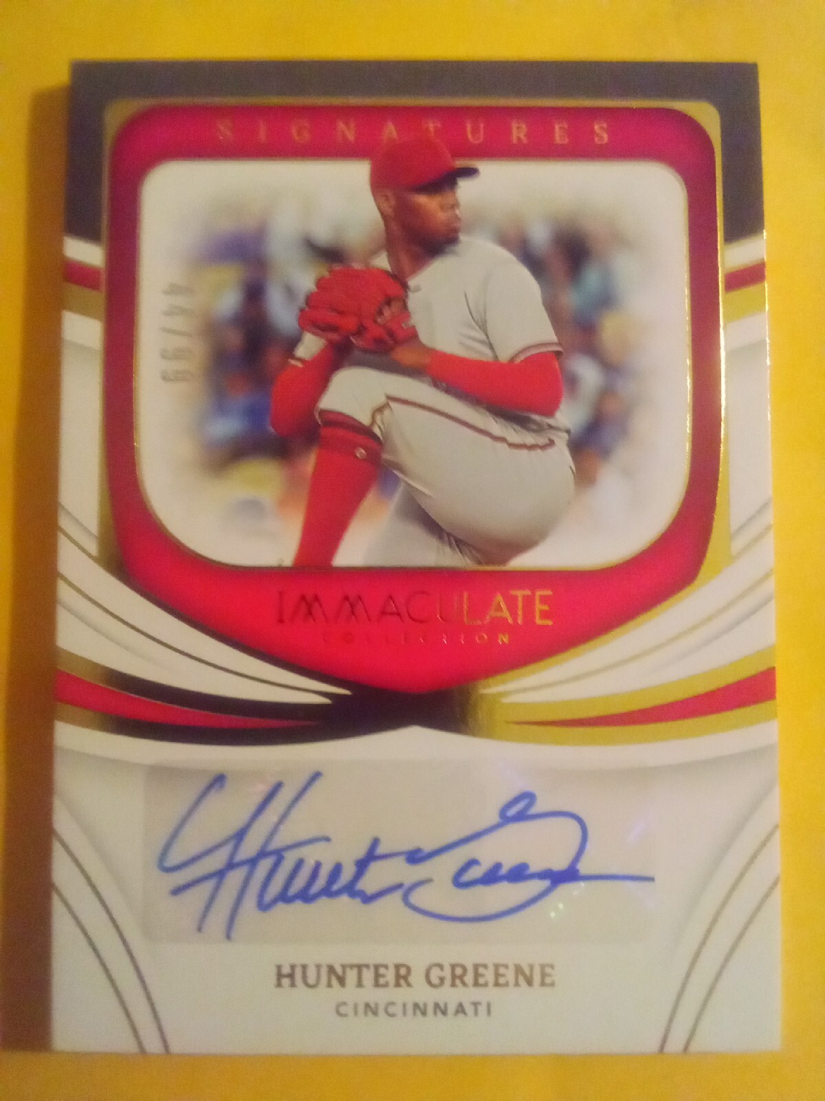 2022 Panini Immaculate Signatures Hunter Greene BEAUTIFUL Rookie Auto ...