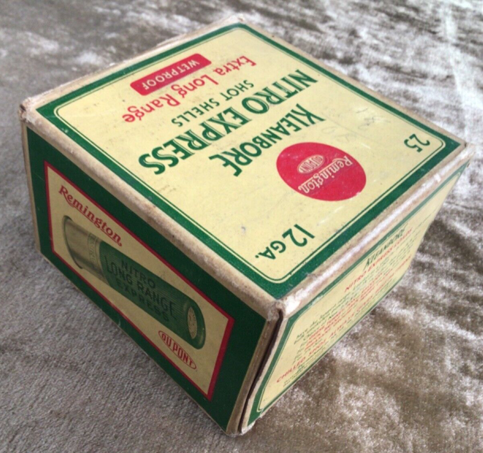 Vintage Remington DuPont Kleanbore Nitro Express GA. Shotgun Shells ...