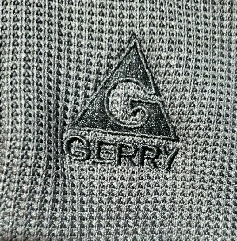 Gerry Gray Full Zip Jacket Lined Coat Waffle Ribbed Knit Fleece 1047676 ...