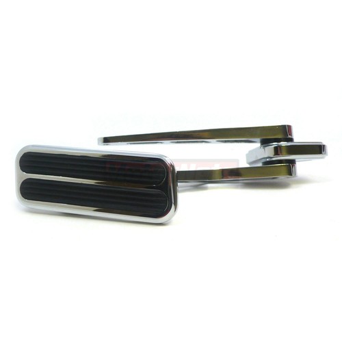 Chrome Billet Aluminum Arm Gas Throttle Pedal Pad Rubber Chevy Ford Hot ...