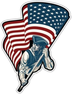 USA Flag Patriot Independence Day Car Bumper Window Sticker Decal 4"X5 ...