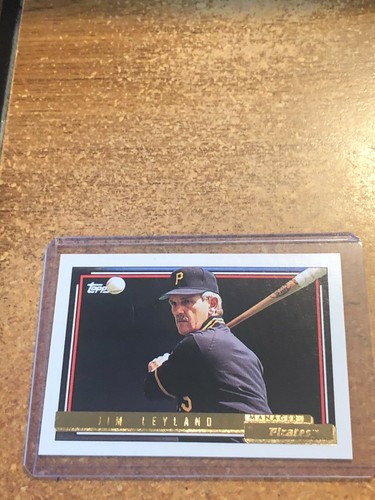 1992 Topps Gold Baseball # 141 Jim Leyland Pittsburgh Pirates Manager ...
