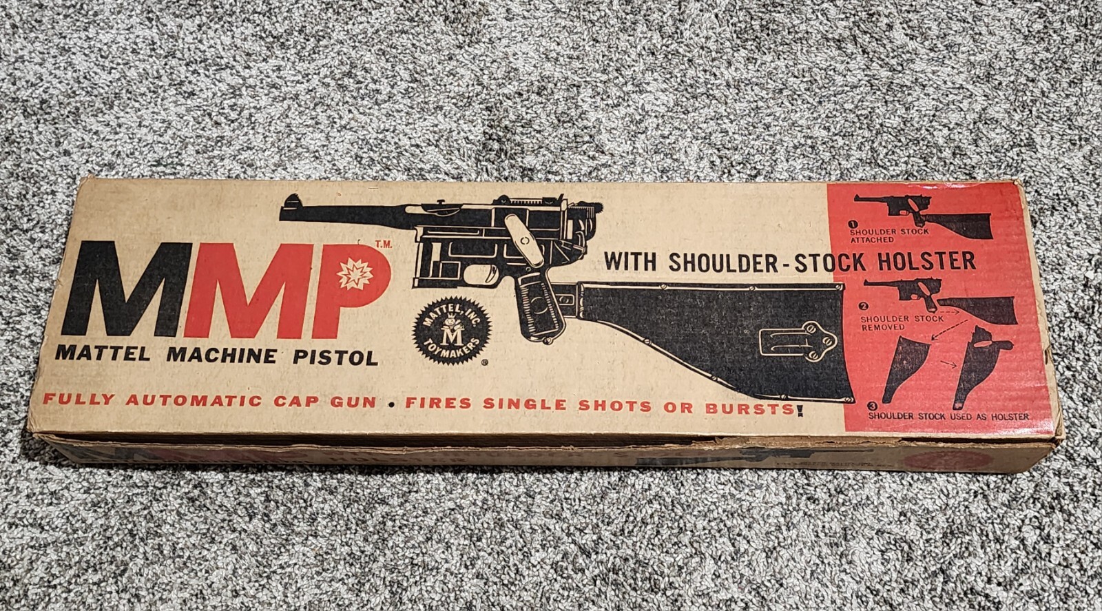 Vintage 1958 Mattel Machine Pistol MMP With Shoulder Stock Holster w ...