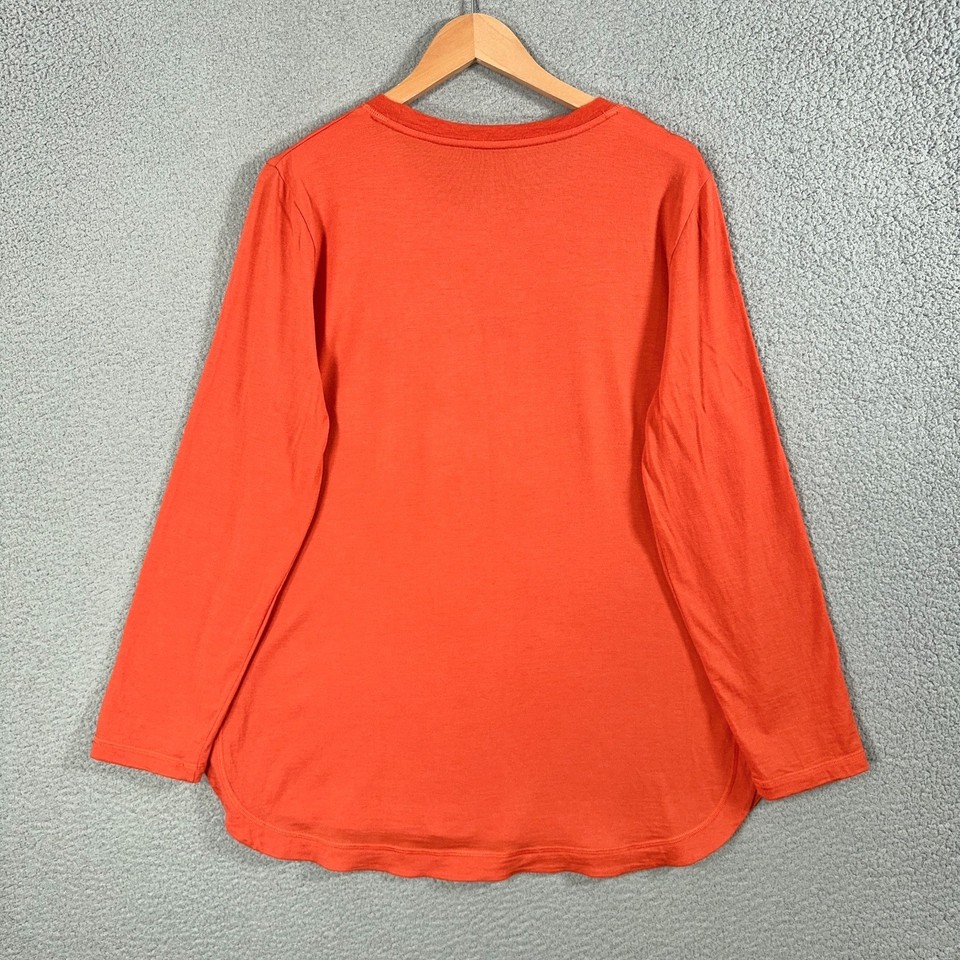 Woolx Hazel Tunic Merino Wool Top Womens Large Relaxed Long Sleeve Tee ...