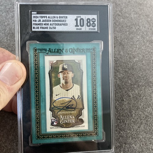 2024 Topps Allen And Ginter - Jasson Dominguez Aqua Mini Auto /50 ...