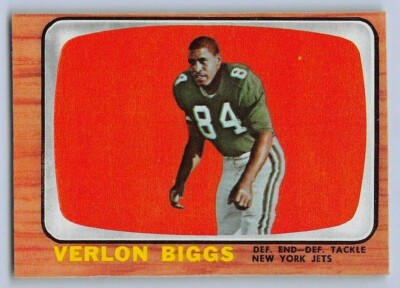 1966 Topps VERLON BIGGS - Football Card # 90 - NEW YORK JETS | eBay