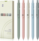 FIOVER 5Pcs Gel Pens 0.5Mm Quick Dry Black Ink Pens Fine Point Smooth ...