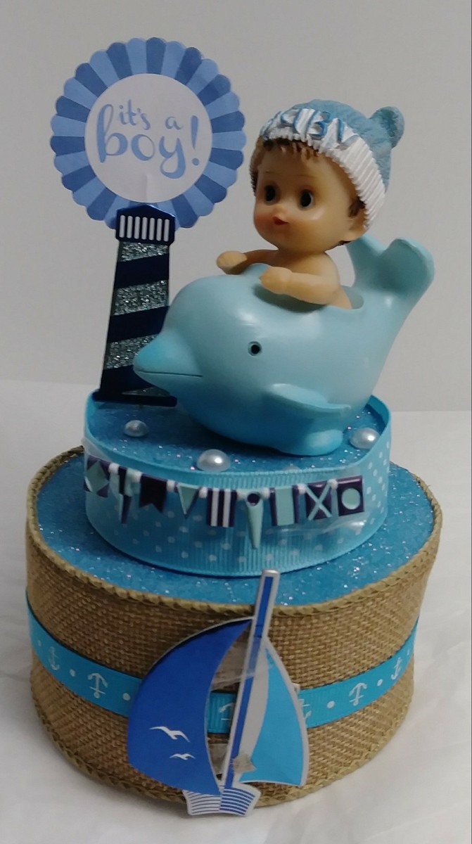 Nautical Baby Shower Cake Topper Boy Baby Shower Cakes Buttercream