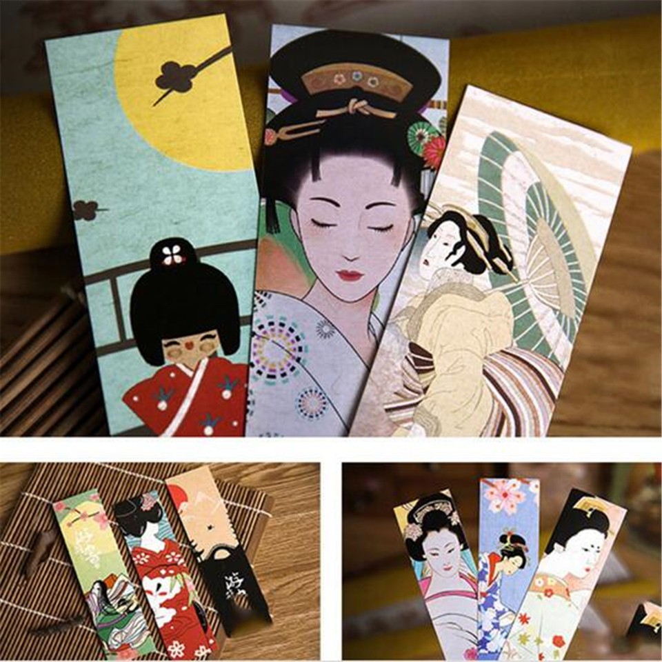 30pcs/lot Cute Paper Bookmark Vintage Japanese Style Book Marks For Kid ...