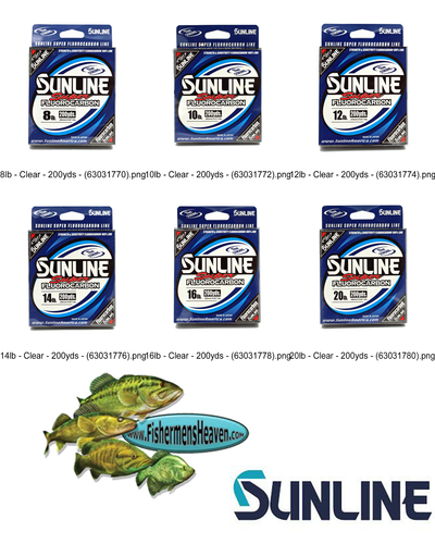 Sunline Super Fluorocarbon Fishing Line Pick Any Pound Test 200 Yard ...