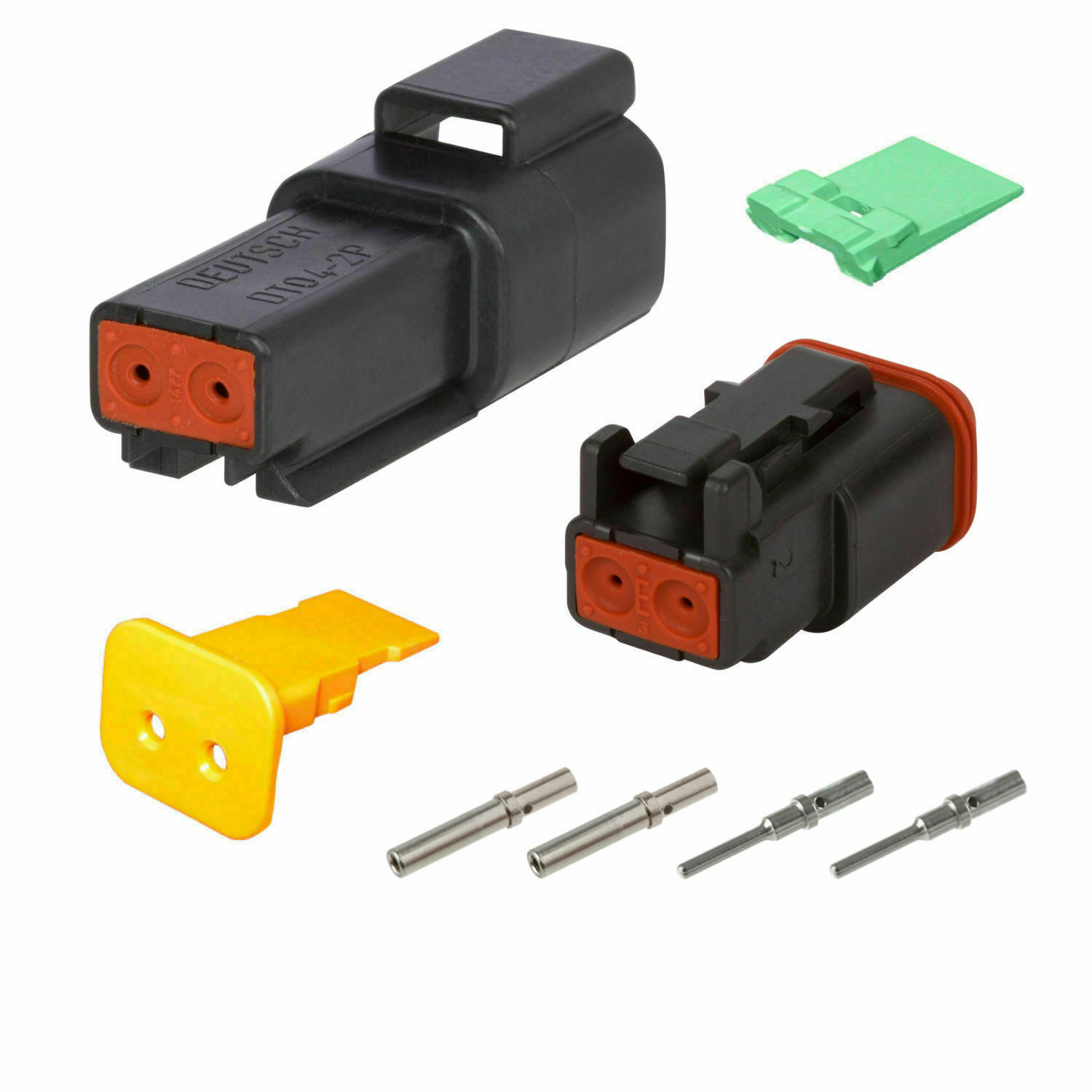 2 Pin Black Deutsch DT DT04-2P DT06-2S waterproof connector kit - Solid ...