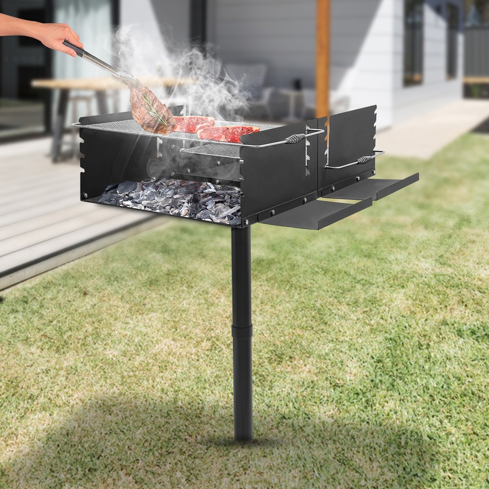 Large Park Style Grill Single Post Outdoor Barbecue Grill for Camping ...