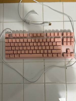 Motospeed Pink Mechanical Keyboard - Lights Up - Needs Deep Clean | eBay