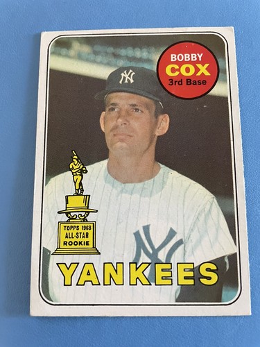 1969 Topps Baseball Card #237 Bobby Cox, Yankees. Hall Of Fame. Rookie ...