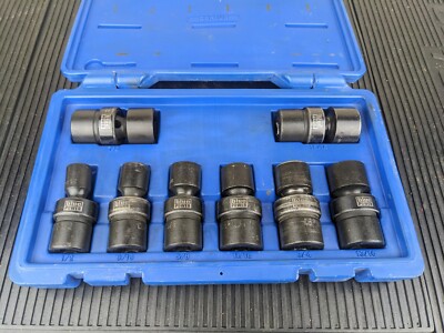 CORNWELL TOOLS #bc010 CBPIU3 Blue Power 8pc SAE Universal Impact Socket ...