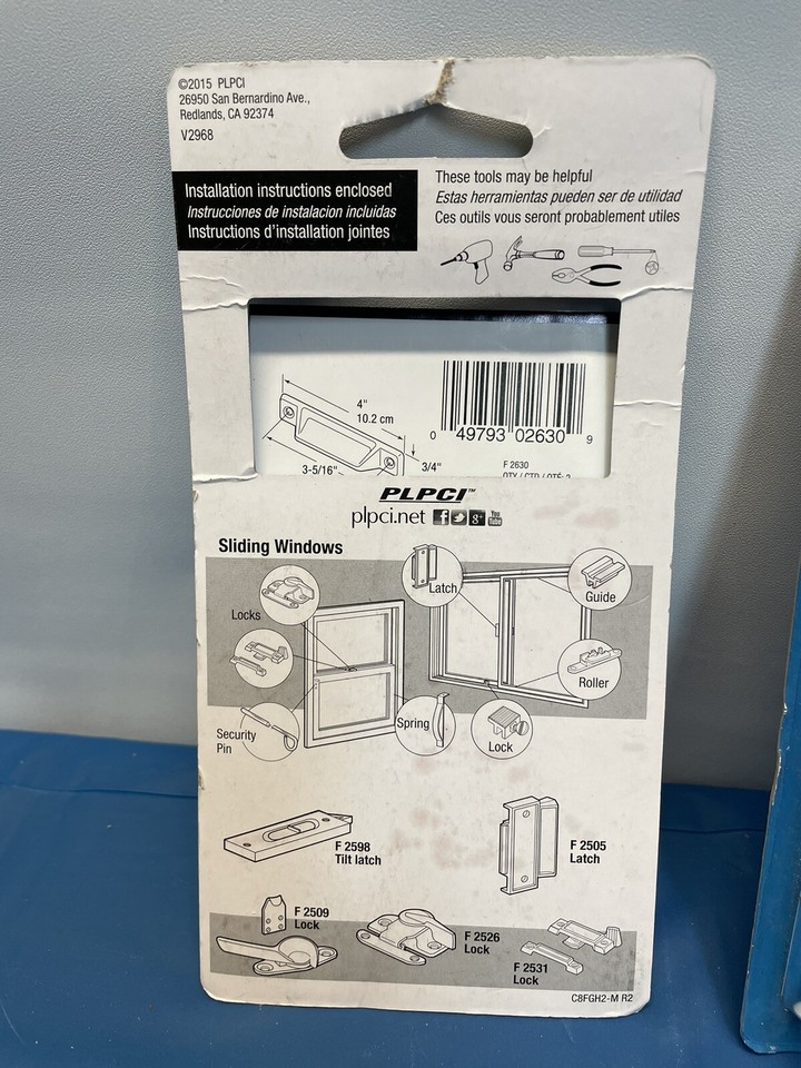 PLPCI Products F 2630 Window lift handle 3-5/16 in hole spacing w ...