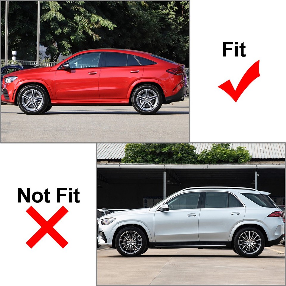 Black Rear Bumper Splitter Canard Fins For Mercedes Benz GLE Class ...