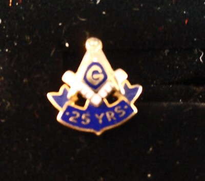 Vintage 25 Year Veteran MASONIC Lapel Pin | eBay