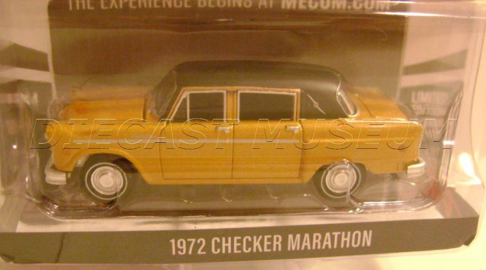 1972 '72 CHECKER MARATHON TAXI MECUM AUCTIONS R4 GREENLIGHT DIECAST ...