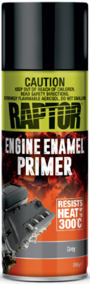 Upol Raptor 1K Tough High Temp Engine Enamel Grey Primer Aerosol 355ml ...