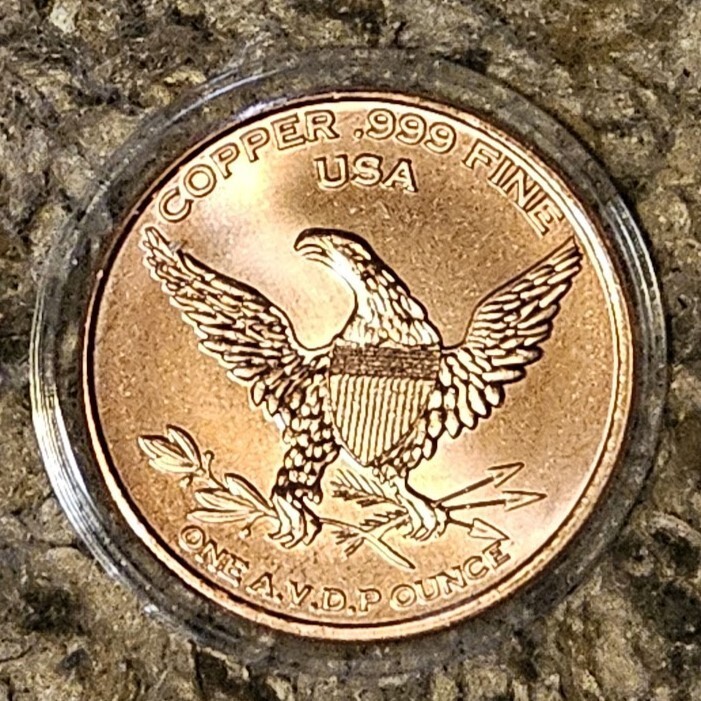 1 AVDP .999 Fine Copper Round; Colt 45; BU; COMES IN CAPSULE | eBay