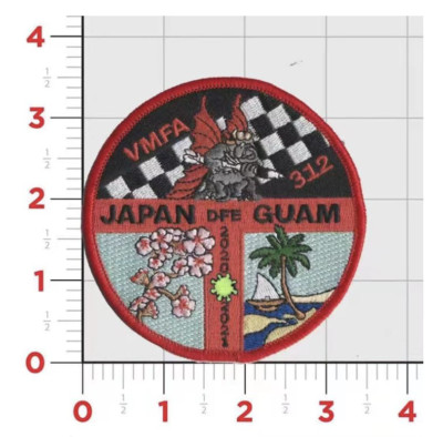 MARINE CORPS VMFA-312 JAPAN GUAM HOOK & LOOP EMBROIDERED PATCH | eBay