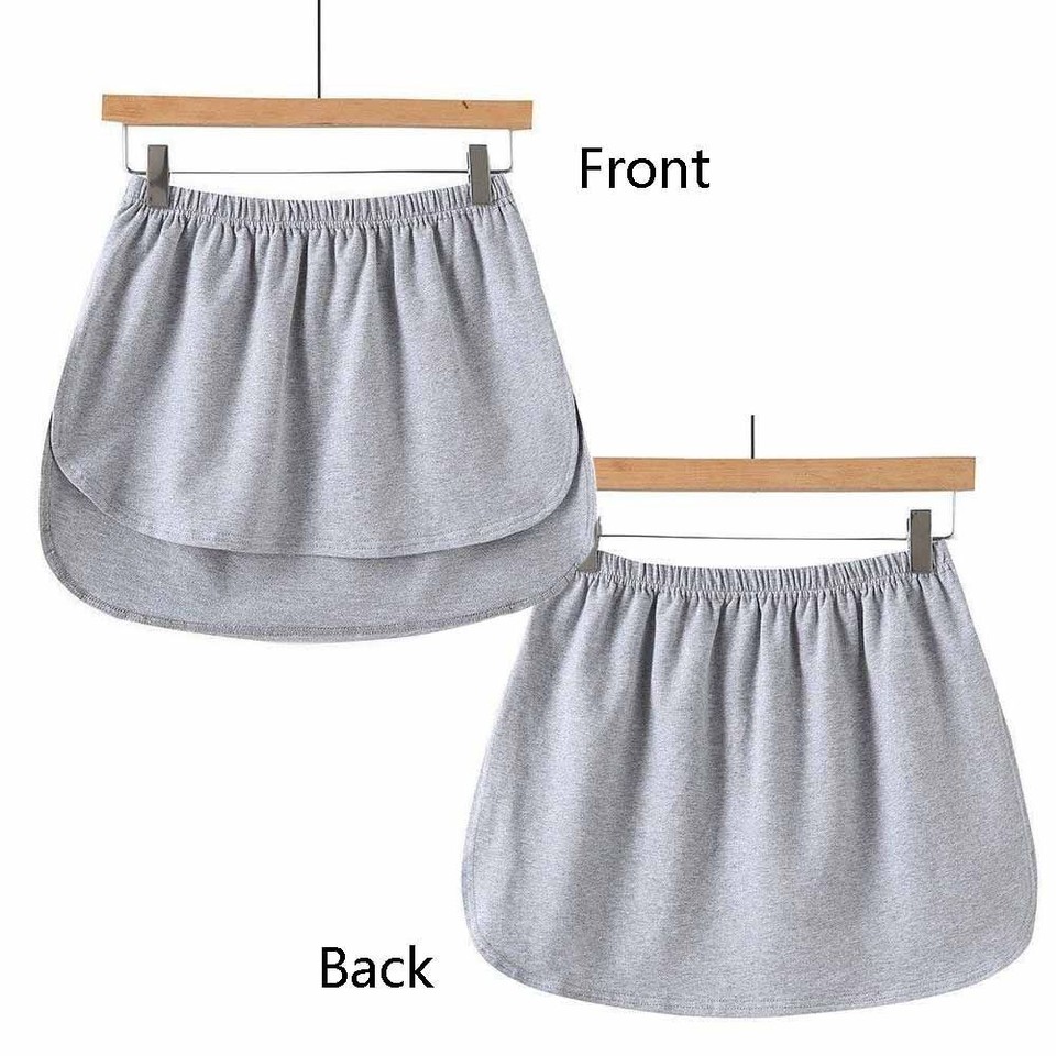 Half-Length Shirt Hem False Layers Mini Skirt Layering Fake Top Women ...