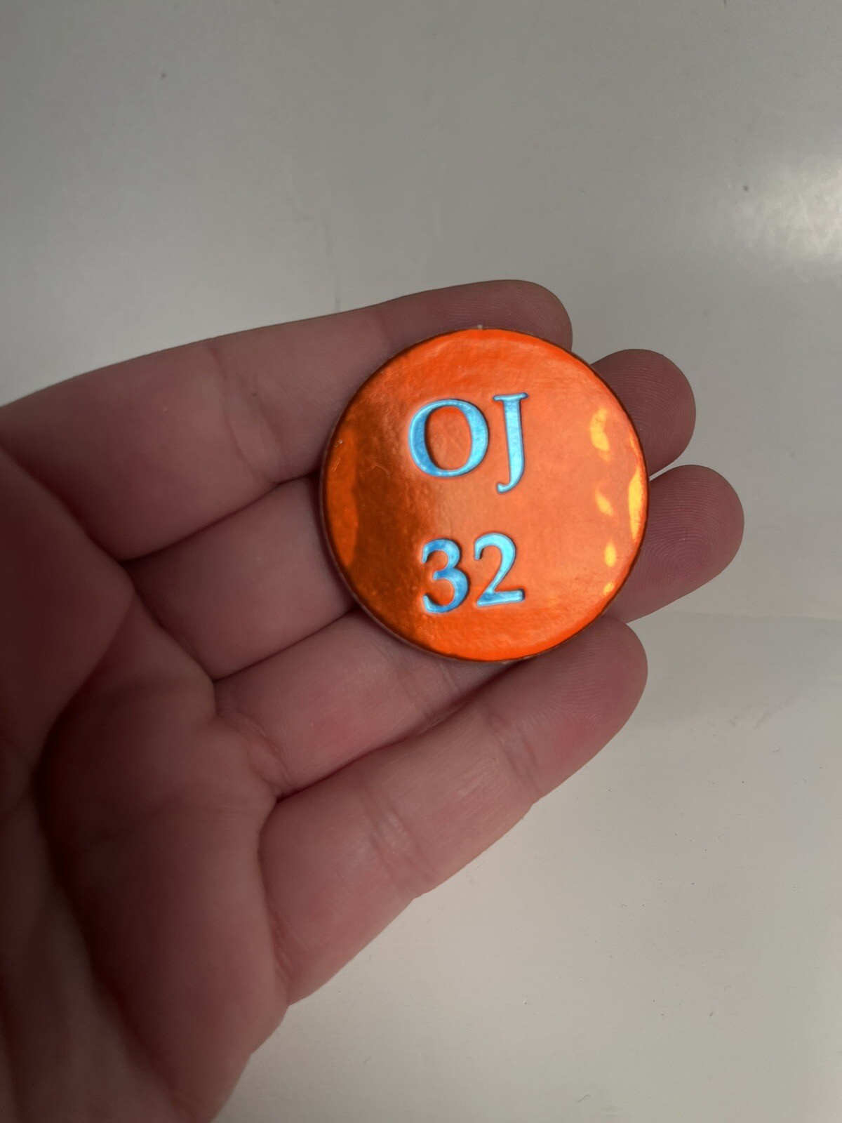 Vntg POG 1990s OJ Simpson #32 NFL Shiny Holo Orange Blue Milk Bottle ...