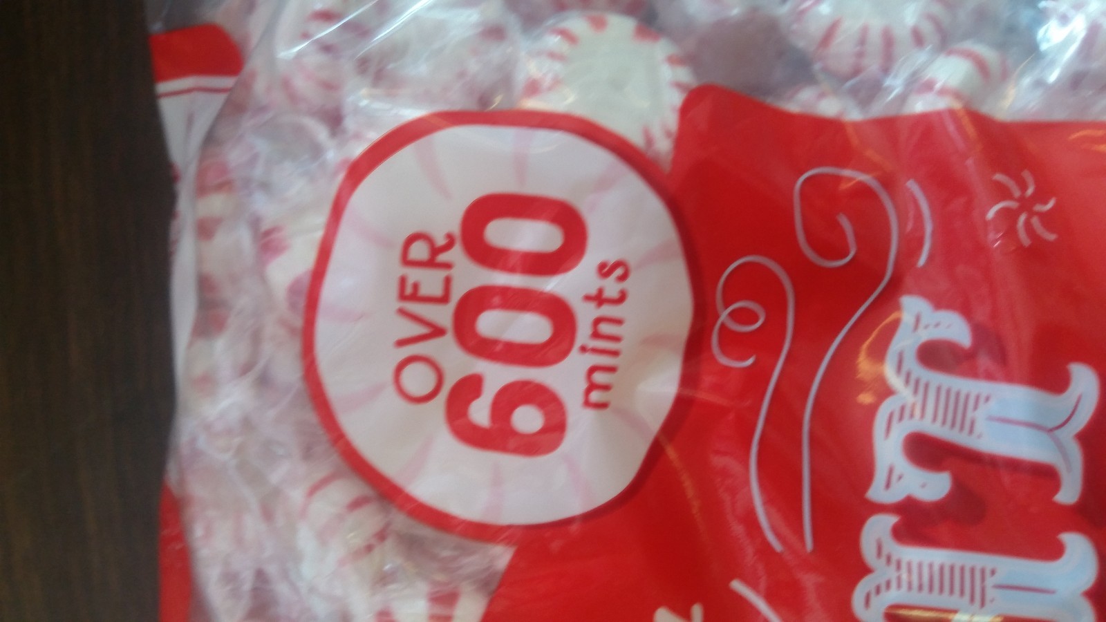 (600 MINTS) PEPPERMINT STRIPED CANDY MINTS RED & WHITE 7 LB WEDDINGS ...