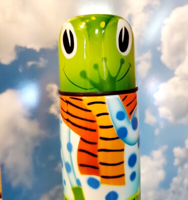 Vintage Pylones Thermal Flask Thermos 17 oz 50 cl Frog + Shrimp Artist ...