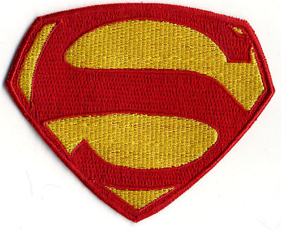 3" x 4" Small Embroidered George Reeves Superman Logo Patch: color ...