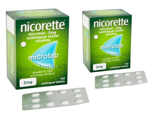 Nicorette Microtab 2mg Original 100 Tabs - ((2 Pack)) Exp 04-2026 | eBay