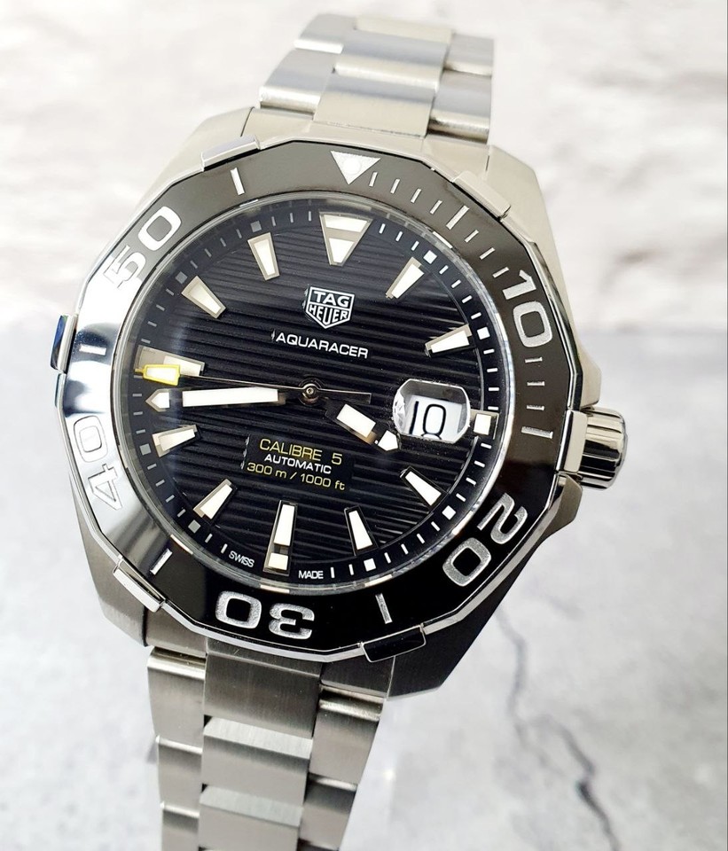 TAG Heuer 43mm Black Aquaracer Men's Watch - WAY201A.BA0927 | eBay UK
