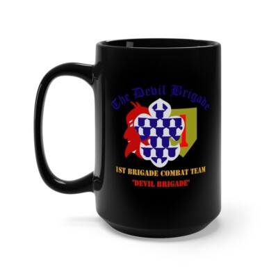 Black Mug 15oz - Army - 1st BDE Combat Tm - Devils Brigade - 1st ...