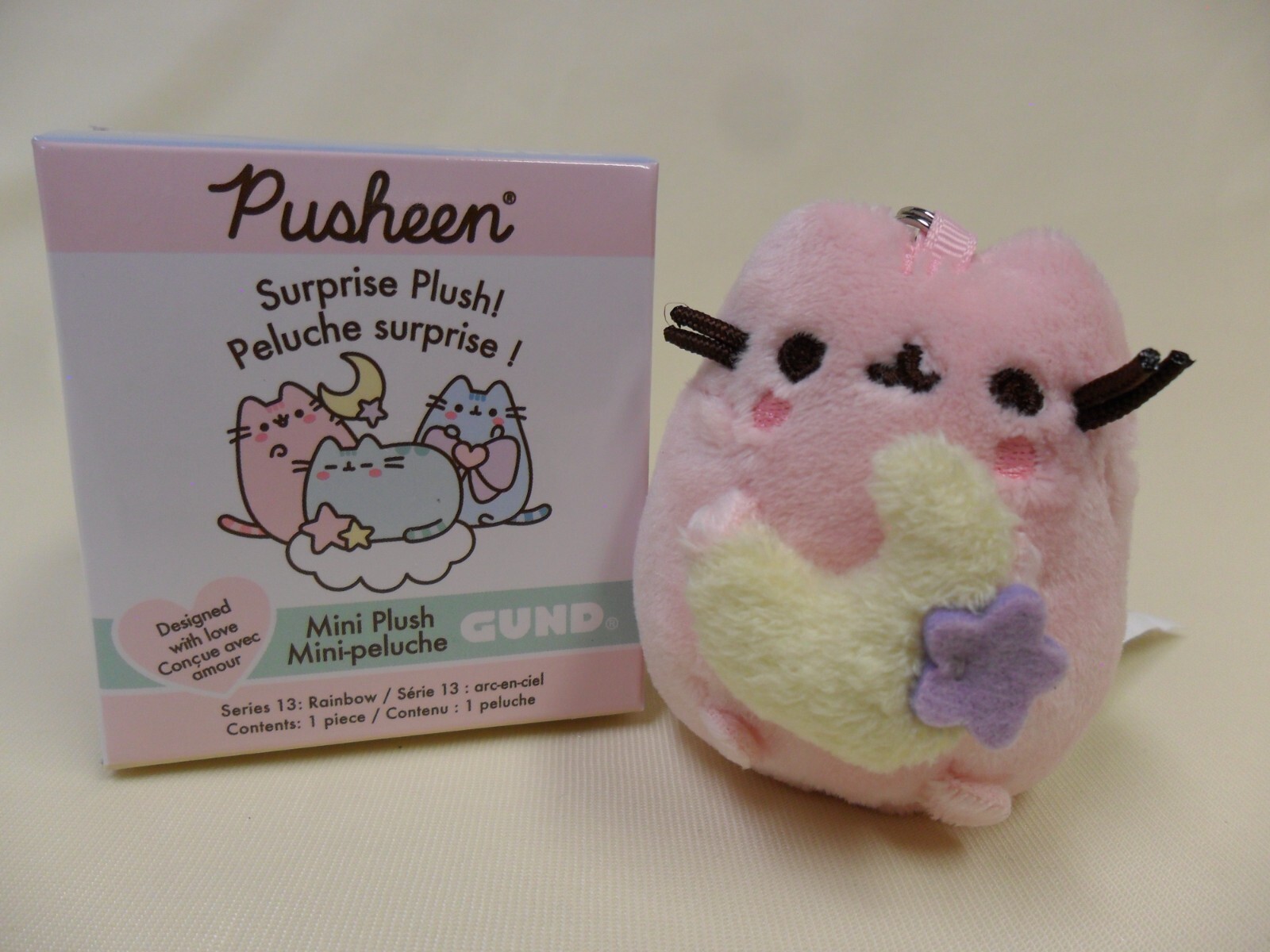 Gund NEW Pusheen Blind Box PINK MOON Rainbow Series 13 Opened Plush Cat