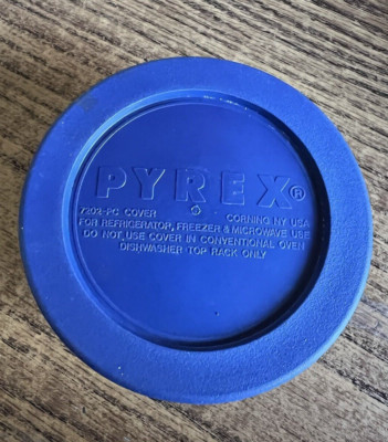 One Pyrex Glass Food Storage Bowl 7203 - 1.75 Quart - with Lid Dark ...