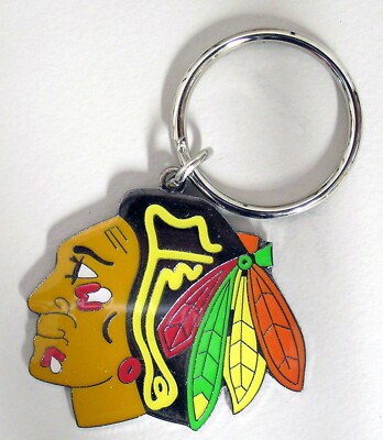 CHICAGO BLACKHAWKS - NHL LICENSED LOGO KEYCHAIN - TOP QUALITY METAL ...