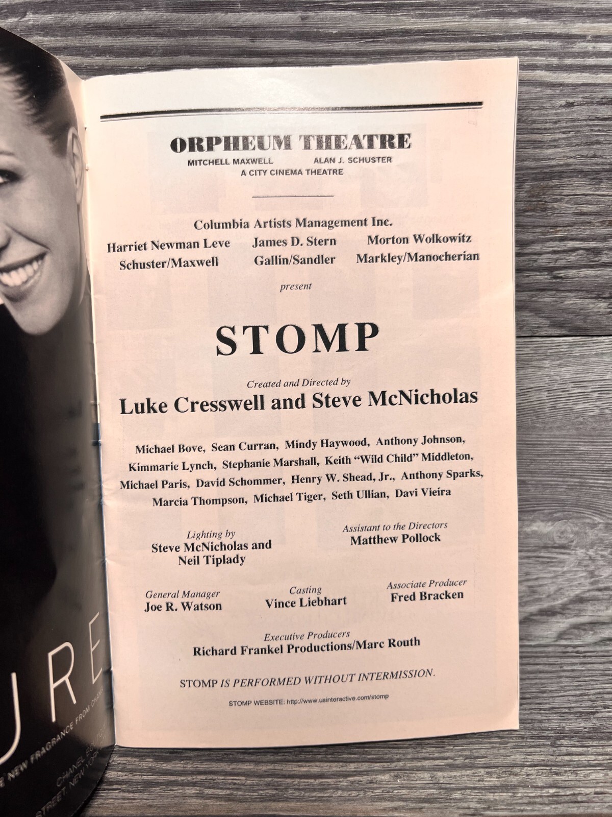STOMP, PLAYBILL, SEPTEMBER 1997, ORPHEUM THEATRE | eBay