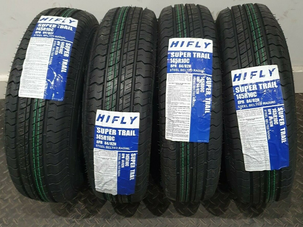 4 x 145 R10 Hifly Supertrail 84/82N 145 80 10 Trailer tyre 8 ply - FOUR ...