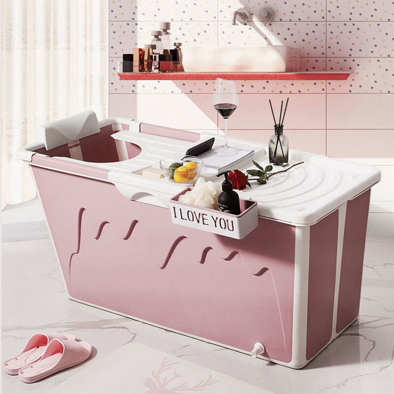 105/120/140cm Foldable Bathtub Adult Children Bathroom Water Spa Barrel ...