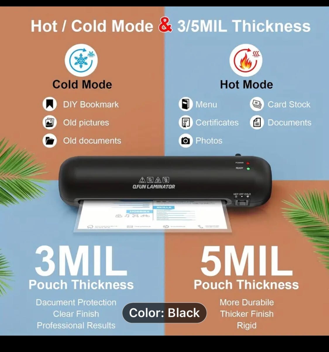 Laminator, 9-Inch Cold Thermal Laminator Machine with 20 Laminating Sheets fo... | eBay