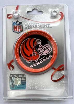 NFL Cincinnati Bengals Ceramic Mini Plate Christmas Tree Ornament ...