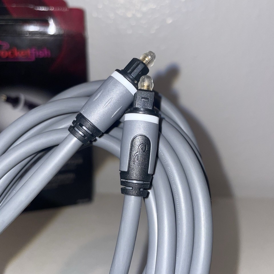 Rocketfish Optical Audio Cable 12ft Toslink Digital Fiber Sound Bar TV ...
