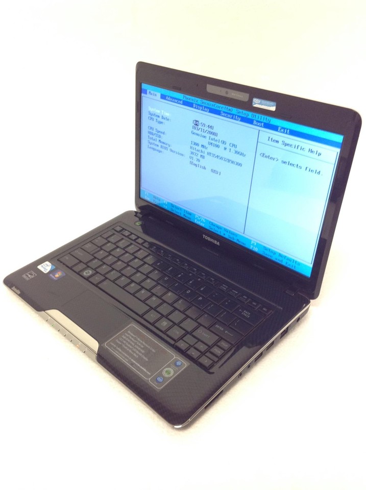 TOSHIBA T135-S1305 Intel U4100 1.3GHz 13.3" Laptop w/ 320GB HD, 3GB Ram ...