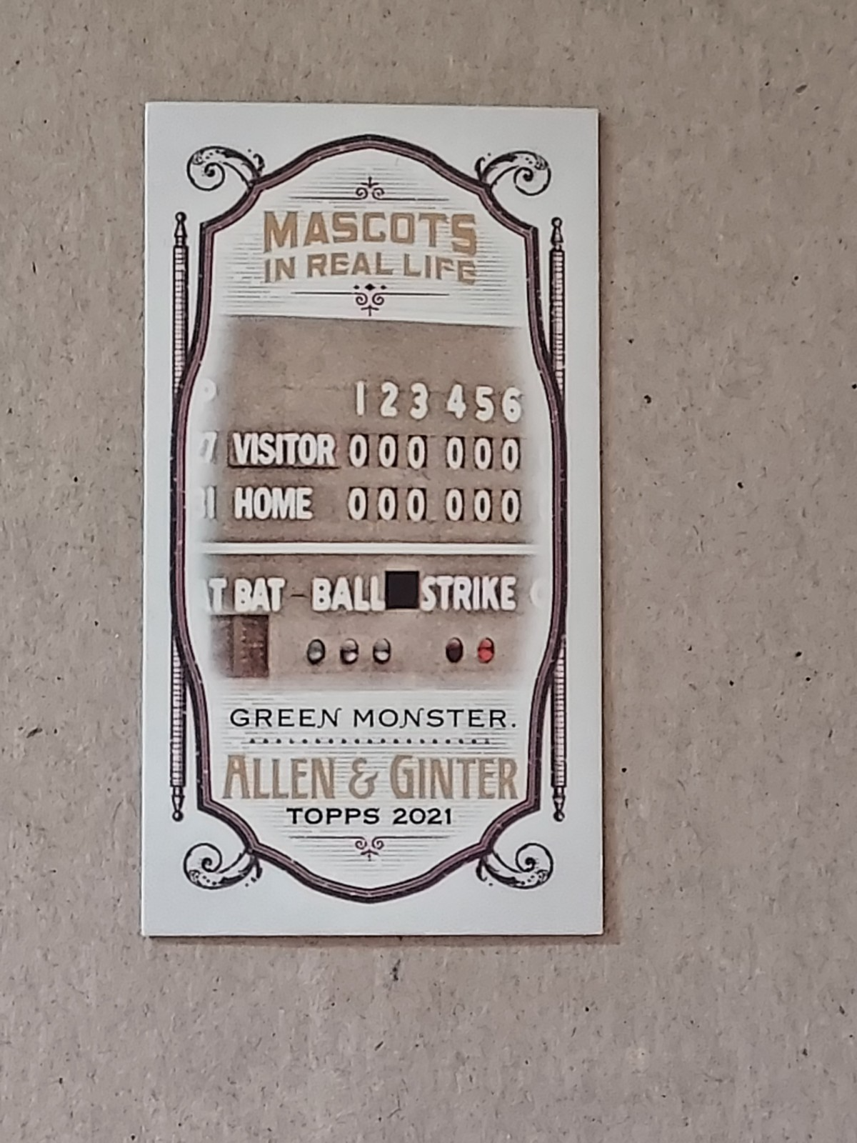 2021 Allen & Ginter Mascots in Real Life Green Monster MMI-18 | eBay