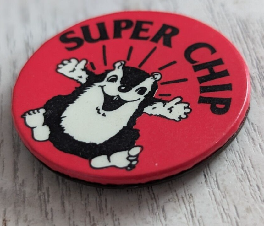 Vtg OG The Chip Book Club Club Monk Mascot Reader I Love Reading Badge ...