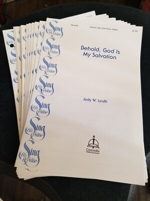 Lot of 13 Behold, God Is My Salvation, Voice and Organ, Jody W. Lindh ...